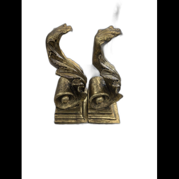 Unbranded | Accents | Gold Shimmery Bookends Scrolled Heavy Classy ...